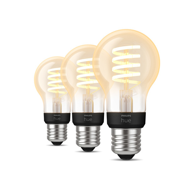 Philips Hue lamp E27 | Peer A60 | Goud | White Ambiance | Zigbee | 7W 3 stuks Philips HUE 123led.nl